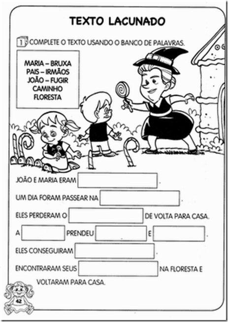 Blog da Profe Shirley: João e Maria–Texto com Lacunas e Continue a ...